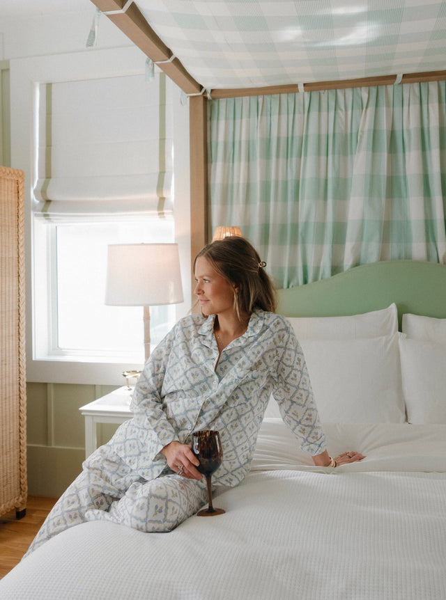 Cozy Pajama Set - Blueberry Lattice – Darling